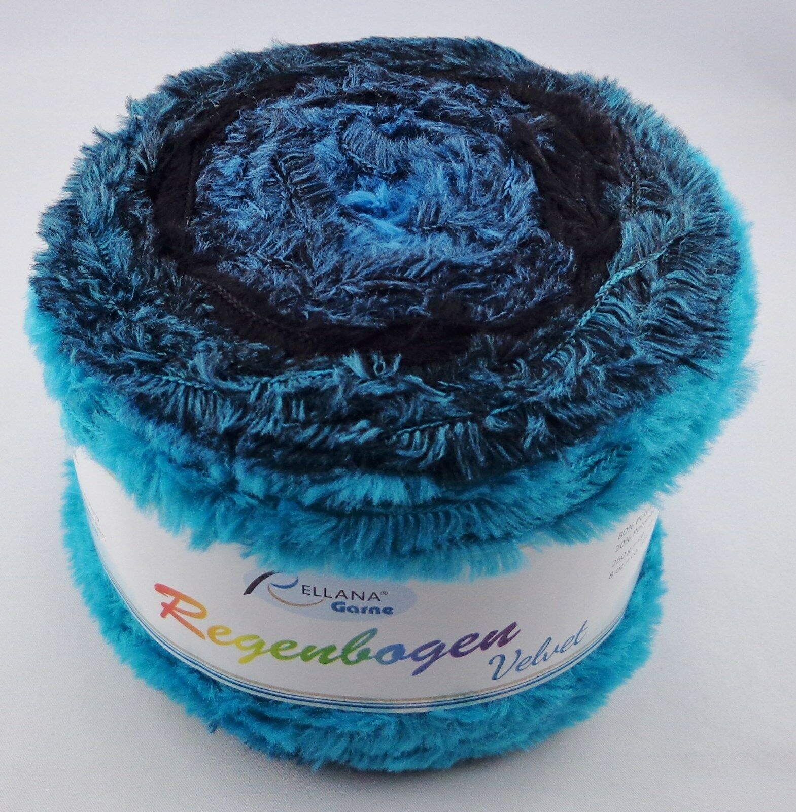 250g Rellana Regenbogen Velvet Bobbel Wolle Garn Stricken Häkeln Gp 9