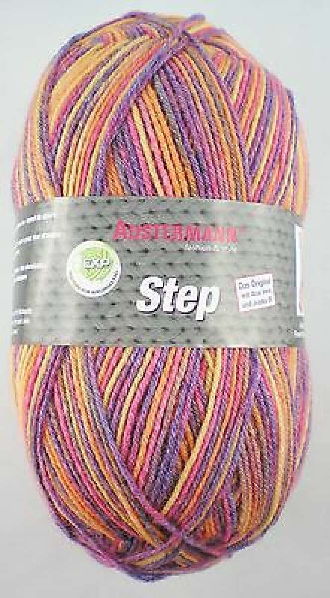 Austermann Step Flower Rainbow Colours, 100g Sockenwolle 4-fach ...