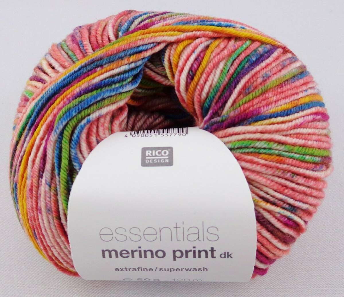 Rico Design Essentials Merino Print dk, 50g Merinogarn | Ganzjahresgarn ...